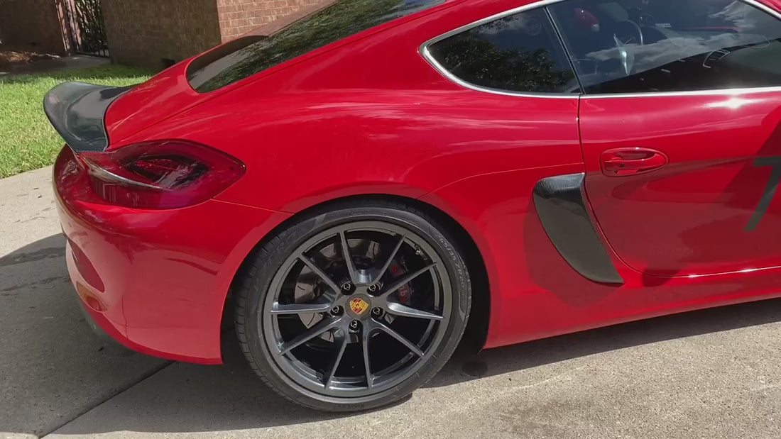 Porsche 981 Cayman Ducktail Spoiler — Carbon & FRP | Skyer Motorsport ...